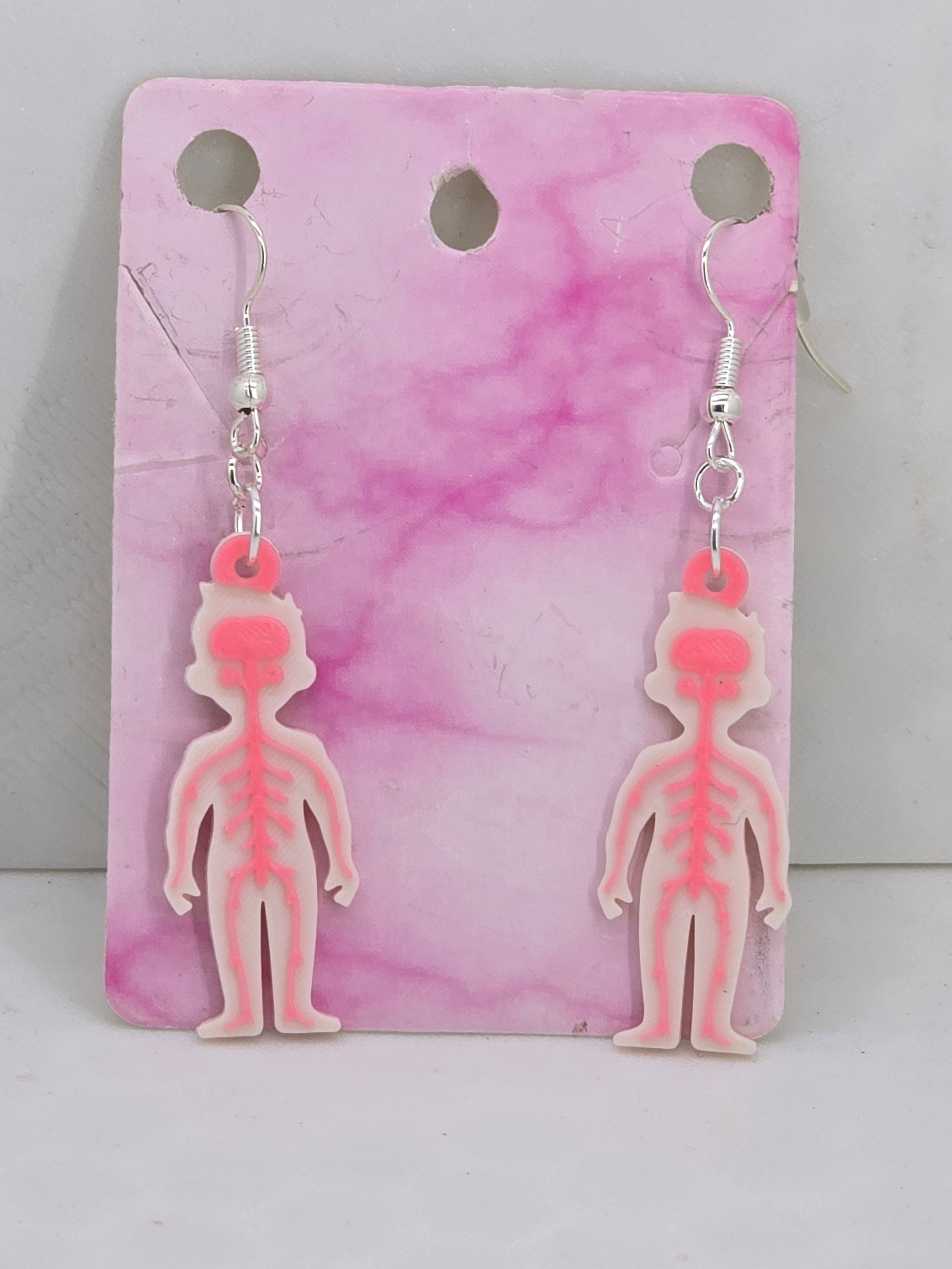 Nervous System (Medical) 3D Printed Earrings – Erratically Eccentric ...