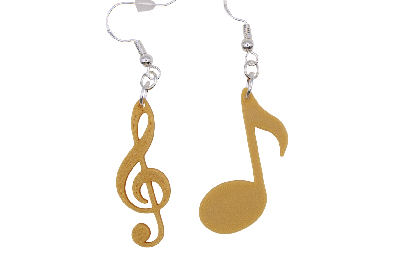 8th note & Treble Clef Earrings – Erratically Eccentric Creations